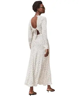 RO & ZO Polka Dot Tie Back Dress