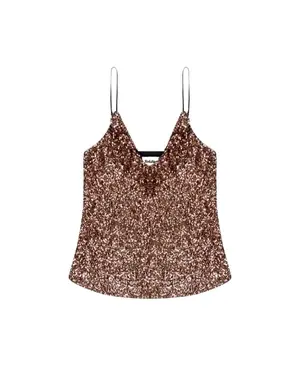 RO & ZO Sequin V-neck Cami