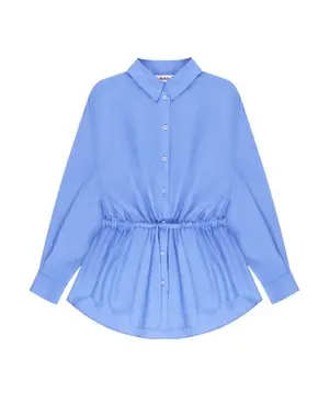 RO&ZO Stripe Long Sleeve Channel Waist Shirt