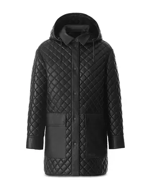 Mackage Hooded Leather Coat