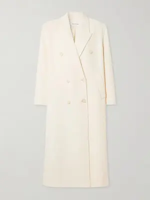 THE FRANKIE SHOP Gaia Double-breasted Wool-blend Coat - Neutrals