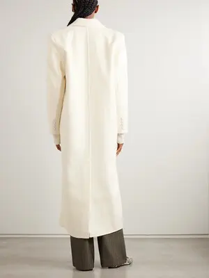 THE FRANKIE SHOP Gaia Double-breasted Wool-blend Coat - Neutrals
