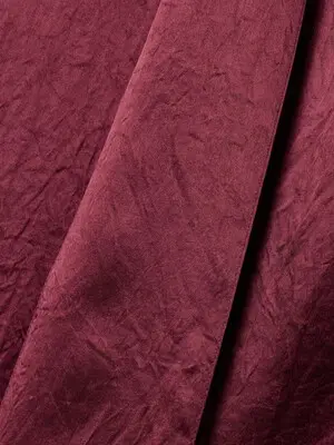 Maria Mcmanus Scarf-detailed Crinkled-satin Blouse - Red