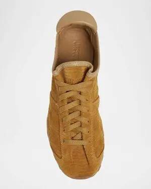 Jacquemus Les Tennis Embossed Suede Sneakers - Camel