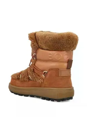 Bogner Shearling Leather Ankle Boots