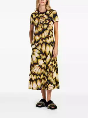 La DoubleJ All-over Print Midi Dress - Black