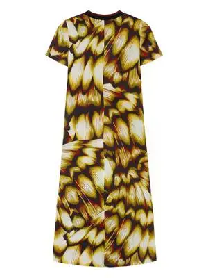 La DoubleJ All-over Print Midi Dress - Black