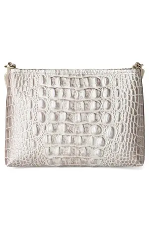 Brahmin Mod Lorelei Croc Embossed Leather Shoulder Bag