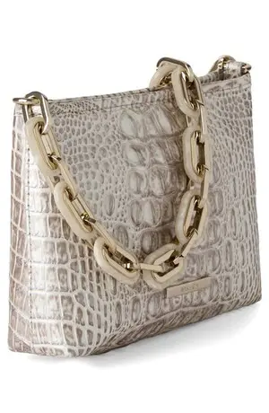 Brahmin Mod Lorelei Croc Embossed Leather Shoulder Bag