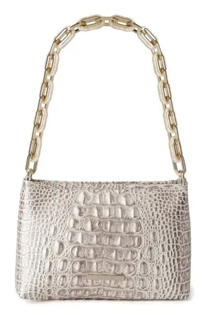 Brahmin Mod Lorelei Croc Embossed Leather Shoulder Bag