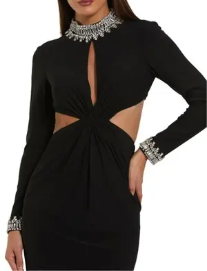 Mac Duggal Embellished Jersey Evening Gown