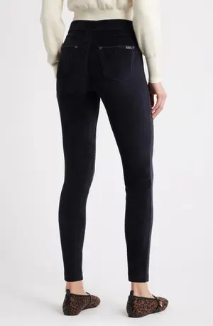 Hue Classic Stretch Corduroy Leggings - Black
