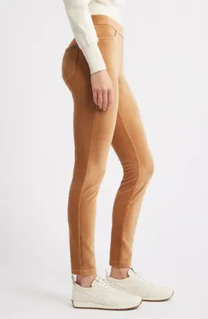 Hue Classic Stretch Corduroy Leggings - Camel