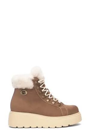 NEROGIARDINI Faux Shearling Hiker Boots