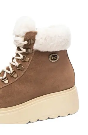 NEROGIARDINI Faux Shearling Hiker Boots