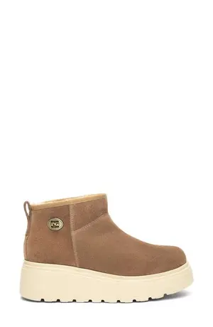 NEROGIARDINI Faux Shearling Platform Bootie