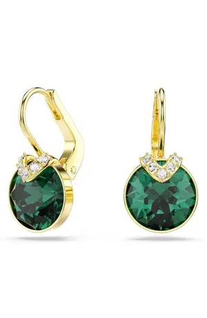 SWAROVSKI Bella Crystal Drop Earrings - Green/gold