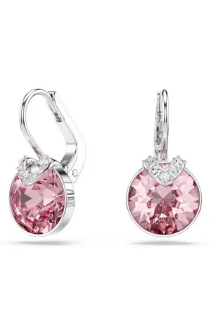 SWAROVSKI Bella Crystal Drop Earrings - Pink/silver
