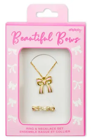ISCREAM Bows Ring And Necklace Set