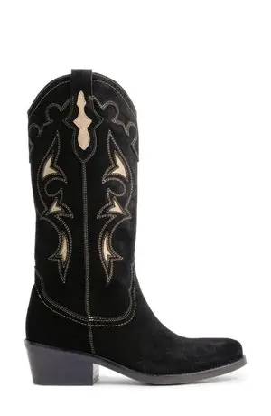 Penelope Chilvers Jolene Paloma Western Boot - Black/bone