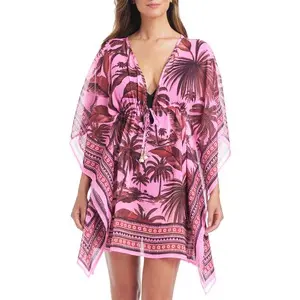 ROD BEATTIE Plunge Semisheer Cover-up Caftan - Sugar Beach