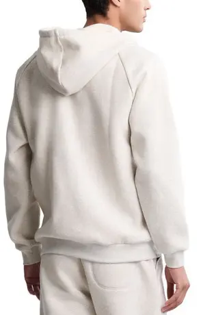 Barefoot Dreams Fleece Zip Up Hoodie - Heather Cream
