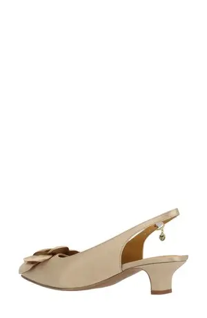 J. Reneé Jozey Pointed Toe Slingback Pumps - Beige