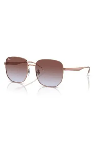 Ray-ban Irregular Sunglasses - Rose Gold/light Blue Violet