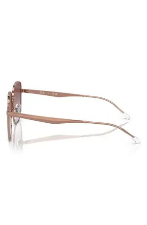 Ray-ban Irregular Sunglasses - Rose Gold/light Blue Violet