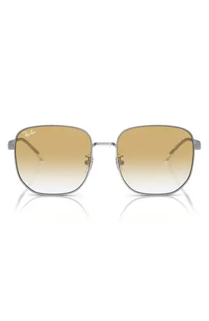 Ray-ban Irregular Sunglasses - Silver /clear Gradient Yellow