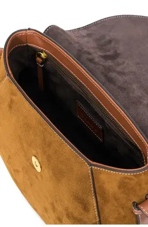 Staud Suede Saddle Crossbody Bag