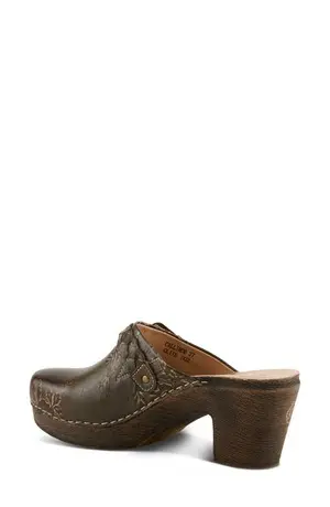 SPRING STEP SHOES Calliroe Platform Clog - Olive Multi