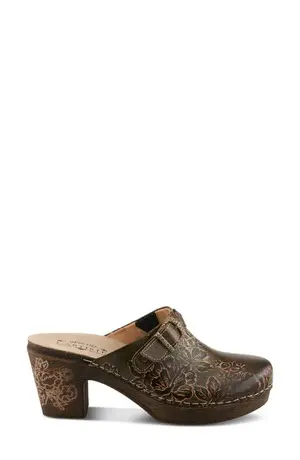 SPRING STEP SHOES Calliroe Platform Clog - Olive Multi