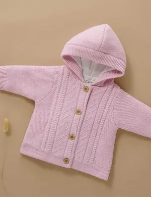 PUREBABY Cable Knit Padded Jacket