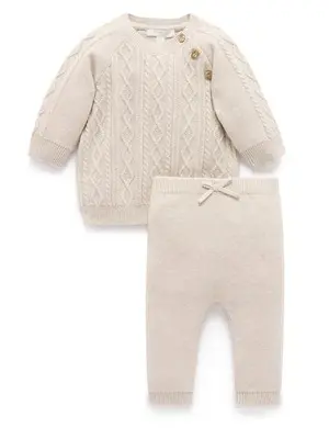 PUREBABY Cable Knit Set