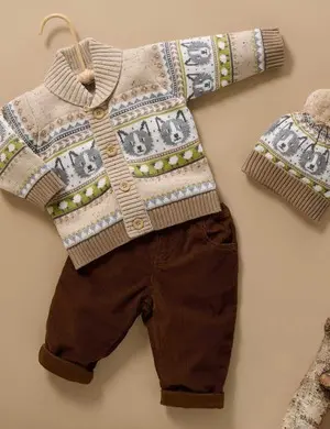 PUREBABY Sheep Dog Cardigan