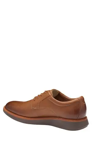 Johnston & Murphy Parker Waterproof Plain Toe Derby - Tan Waterproof Full Grain