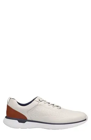 Johnston & Murphy Prentiss 2 Waterproof Sneaker - White Waterproof Full Grain