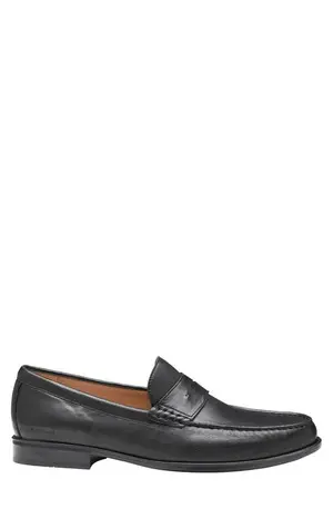 Johnston & Murphy Harrison Penny Loafer - Black Glove Leather