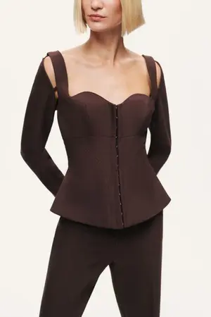 NOCTURNE Cut-out Corset Top