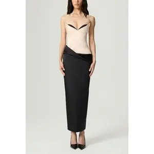 NOCTURNE Draped Sweetheart Corset Dress