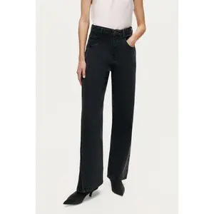 NOCTURNE Washed Wide-leg Jeans