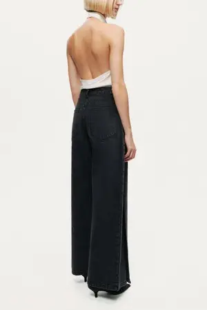 NOCTURNE Washed Wide-leg Jeans