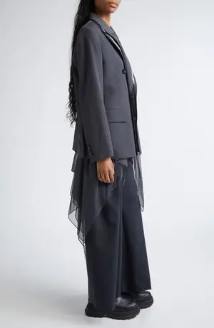 Sacai Striped Doeskin Jacket