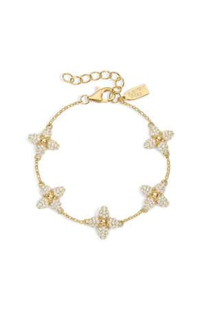ELECTRIC PICKS Showstopper Clover Charm Bracelet - Gold