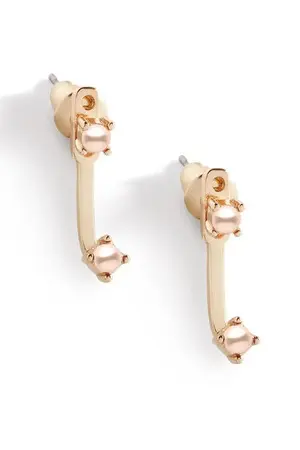 MINT & LILY Birthstone Ear Jacket Earrings October Opal