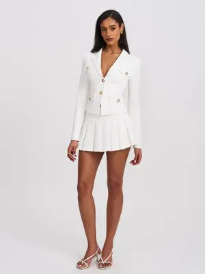 MISS CIRCLE Tailored Button Blazer Jacket
