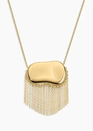 ELECTRIC PICKS Dakota Xl Fringe Bean Necklace - Gold