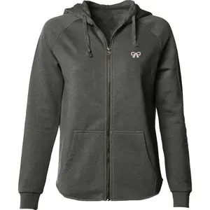 DALIX Bow Fleece Zip Hoodie