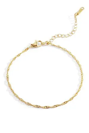 MINT & LILY Singapore Twist Bracelet 18k Gold Plated